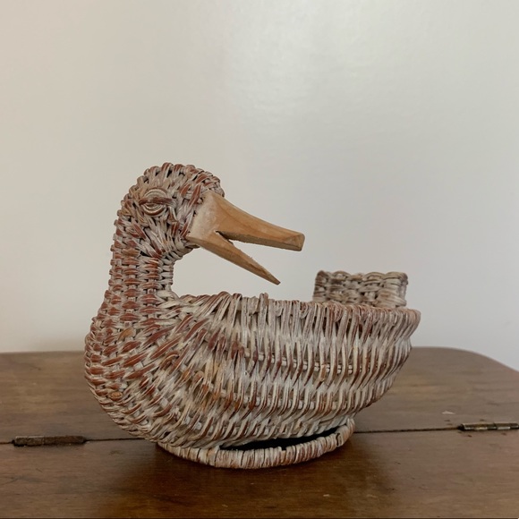 Accents | Small Wicker Duck Basket | Poshmark